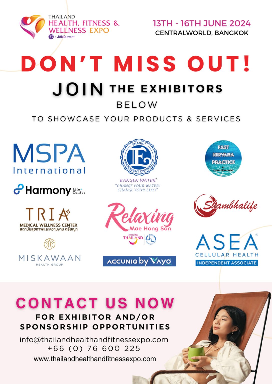 Contact Us Now for Exhibitor Opportunities at the Thailand Health ...